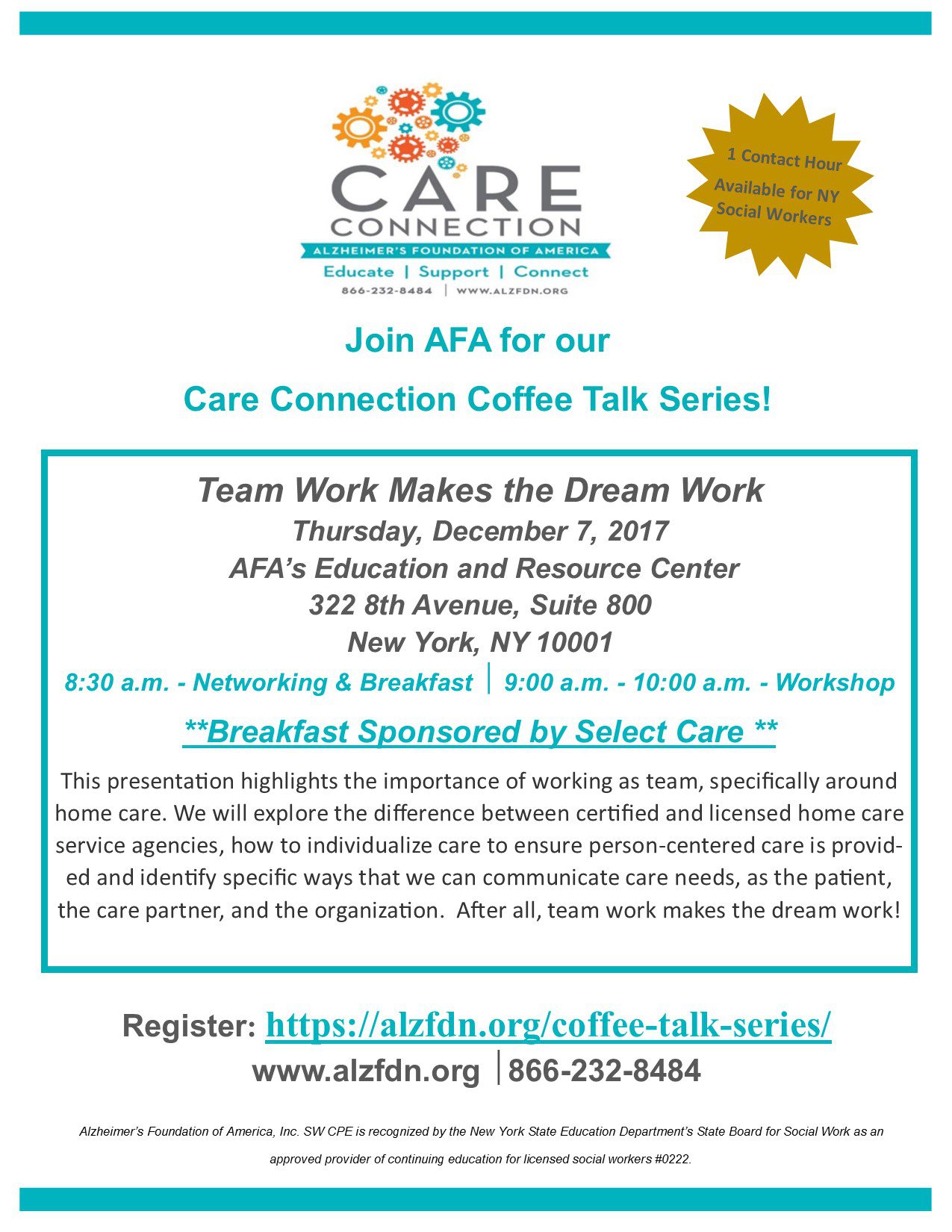 Alzheimer's Foundation of America | AFA Care Connection Coffee Talk Series