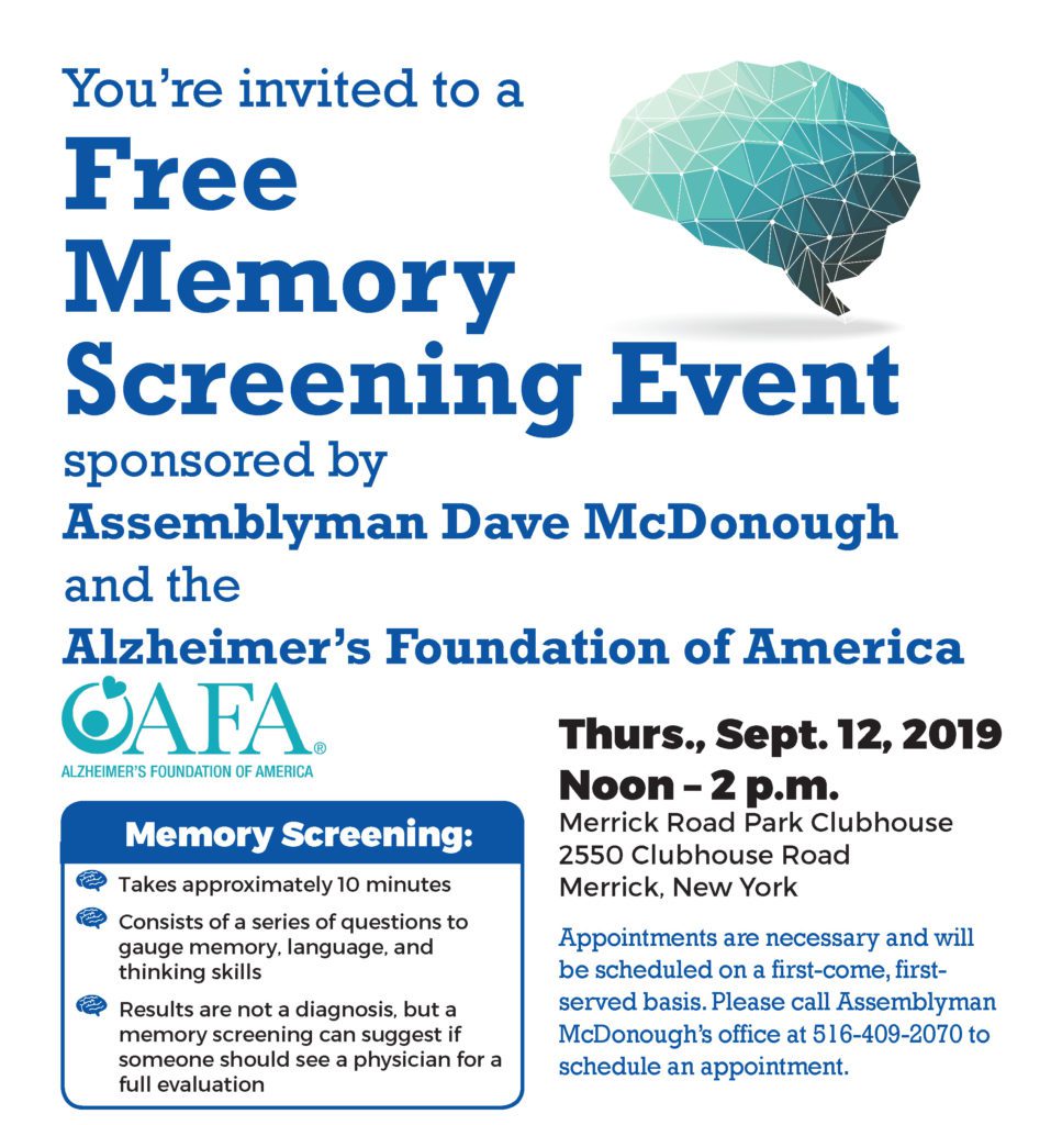 Alzheimer's Foundation of America | Free Memory Screening Event ...